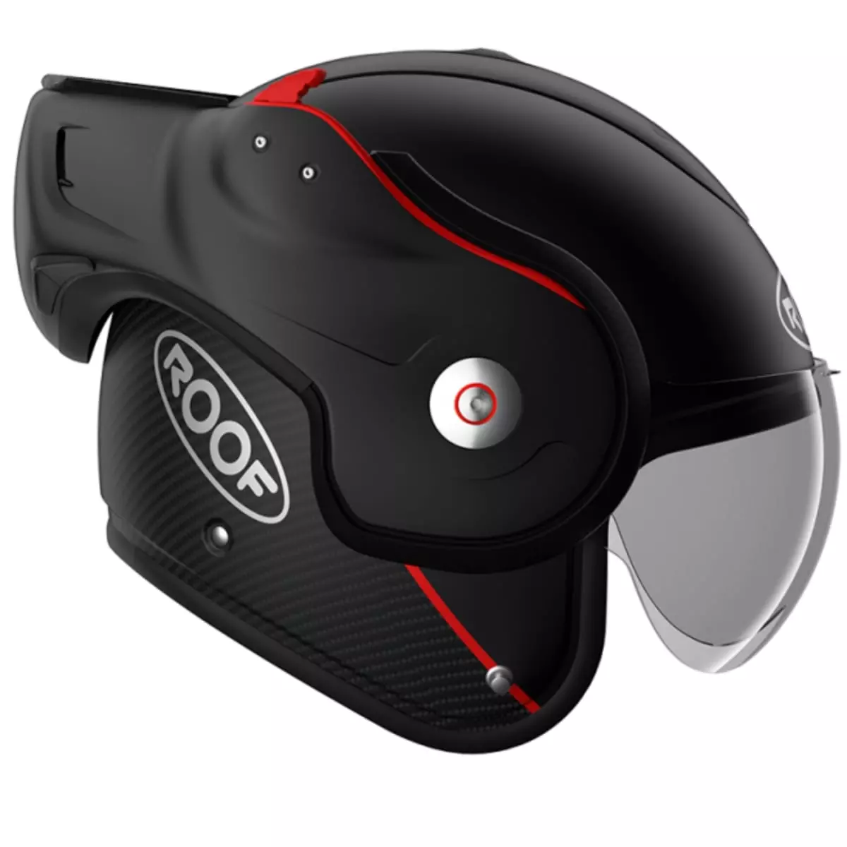 Casque Roof RO9 Boxxer Carbon Noir Mat Noir mat - Casque Modulable