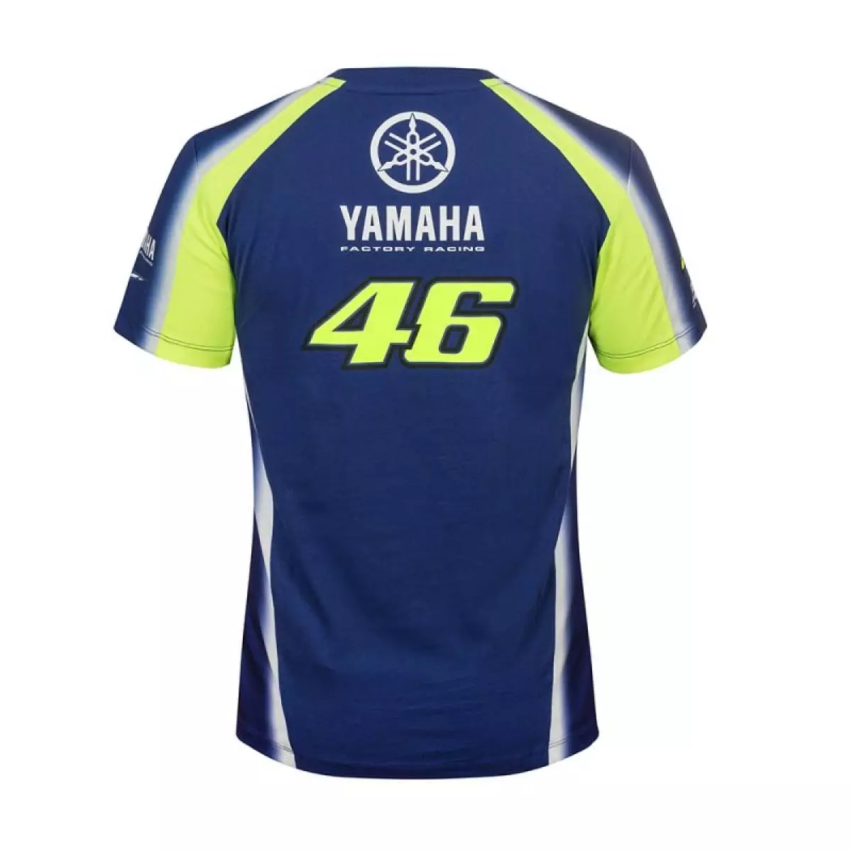 Tee-Shirt VR46 Yamaha Racing 2018 Bleu Blanc/Bleu/Jaune - T-shirt